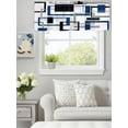 Abstract Geometric Squares Valances for Windows,Rod Pocket Valance for ...