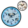 Cartoon Dog Love Pattern Wall Clock 12 Inch Voice Activated Night Light ...
