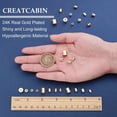 40Pcs 4 Style Brass Cord Ends End Caps Long-Lasting Plated Column Real ...