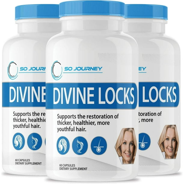 3 Pack Divine Locks Supplement Complex Hair Vitamins 180 Capsules ...