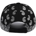 Black Bandana Baseball Cap for Men Women Adjustable Hip Hop Paisley Hat ...