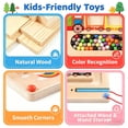 Toddler Montessori Color and Number Maze Toys, Wooden Kids Busy Board ...