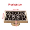 Sturdy Brass Shower Drain with Decorative Florals Engraving and Easy ...