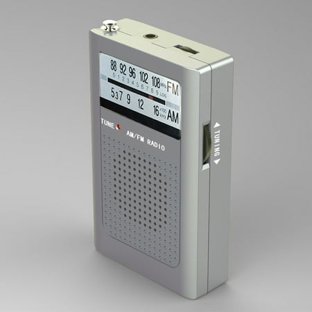 Pocket Transistor Radio with Stereo Headphones, Battery Operated AM FM ...