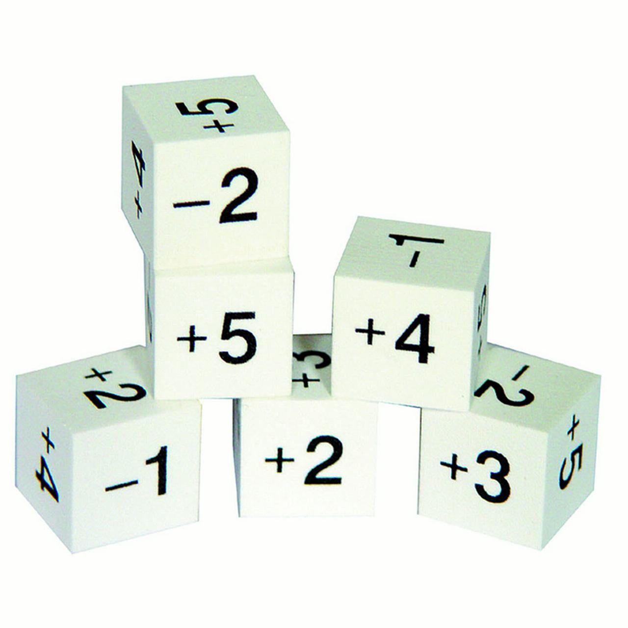 (6 St) Foam Positive & Negative Number Dice 12 Per Set - Walmart.com