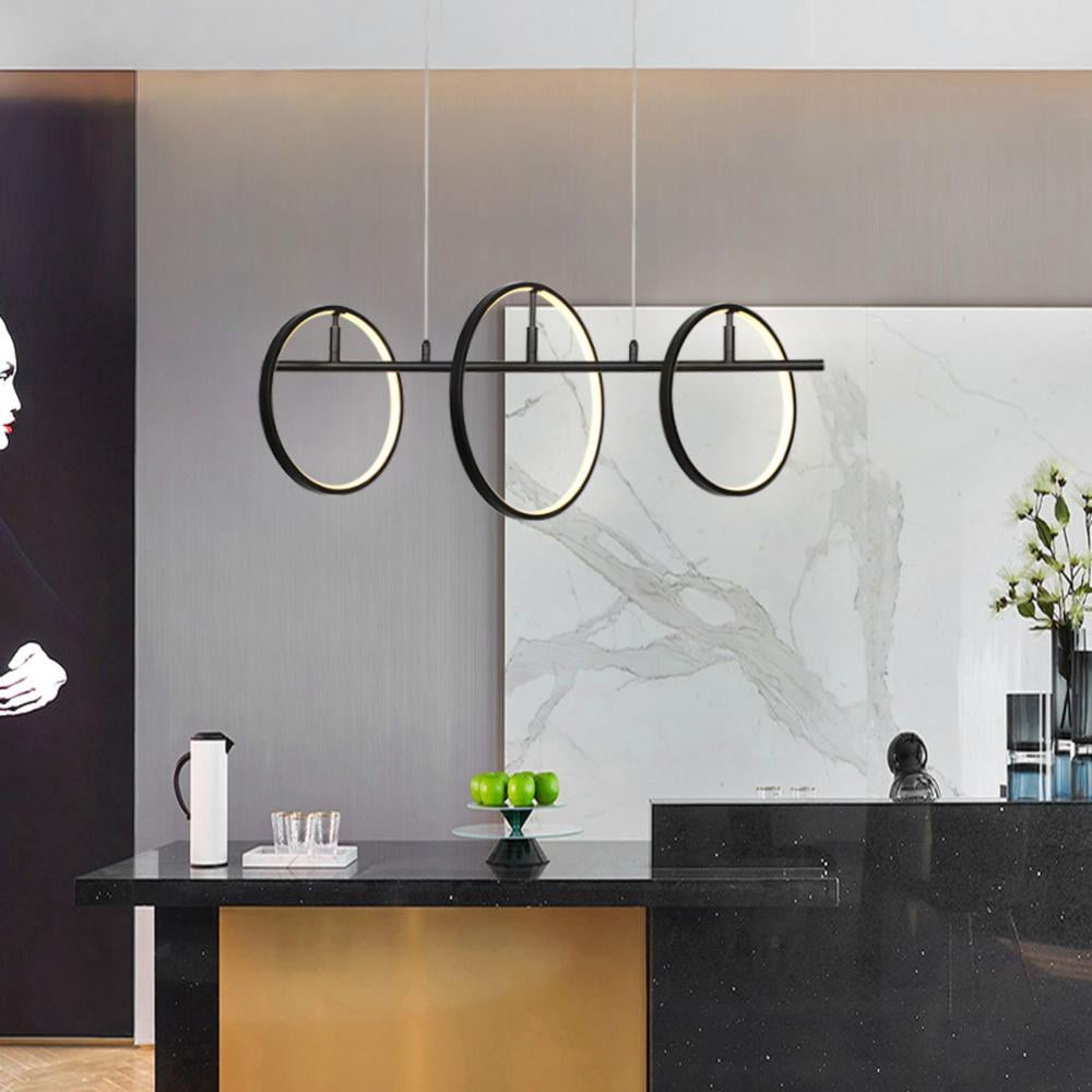 CARRO HOME Creative Circle Style Living Room Hanging Black Modern ...