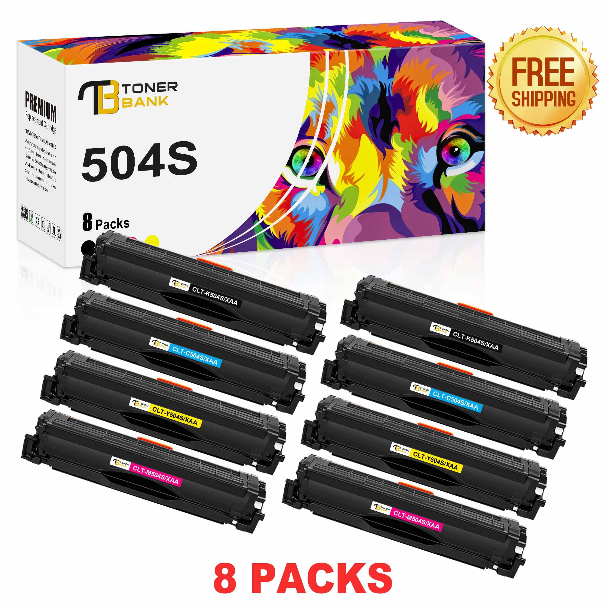 Toner Bank Compatible Toner Cartridge Replacement for Samsung 504S CLT-K504S/XAA CLT-C504S/XAA ...