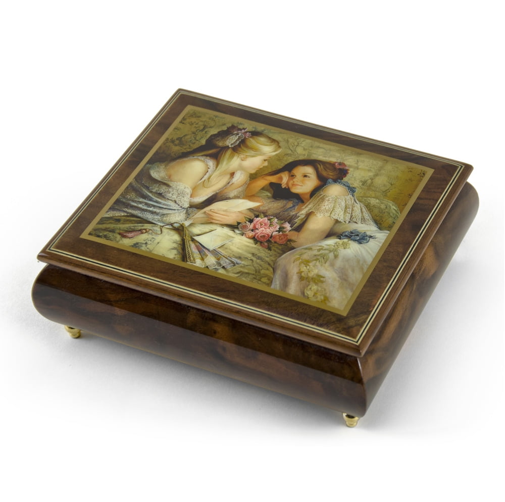 Handcrafted Ercolano Music Box Featuring "The Letter" by Brenda Burke ...