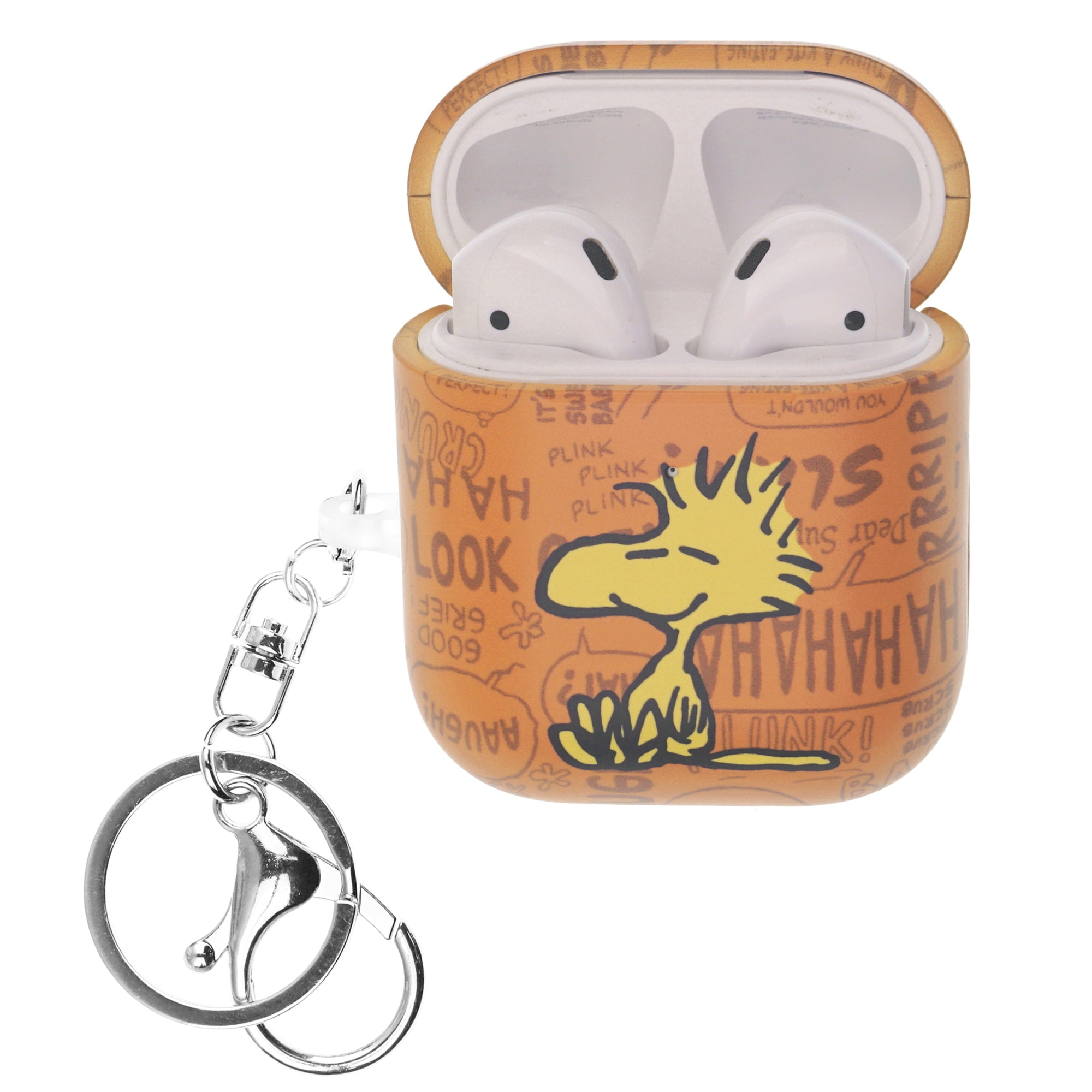 Peanuts AirPods Case Key Ring Keychain Key Holder Hard PC Shell Strap ...