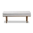 Baxton Studio Arne Mid-Century Modern Greyish Beige Fabric Upholstered ...