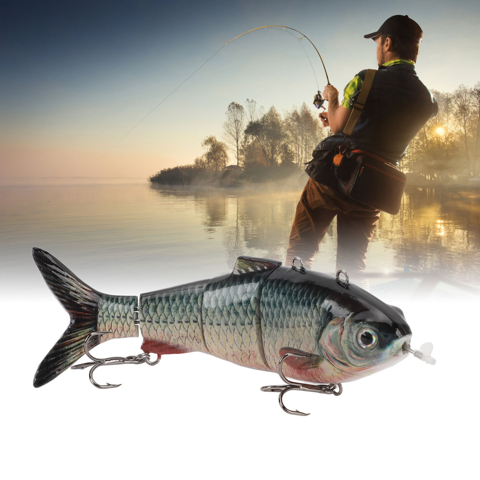 Señuelo Eléctrico, Cebo De Natación Multiarticulado Recargable Con Luz ...