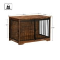 Hzuaneri Furniture Style Dog Crate, Dog Kennels, Rustic Brown and Black ...