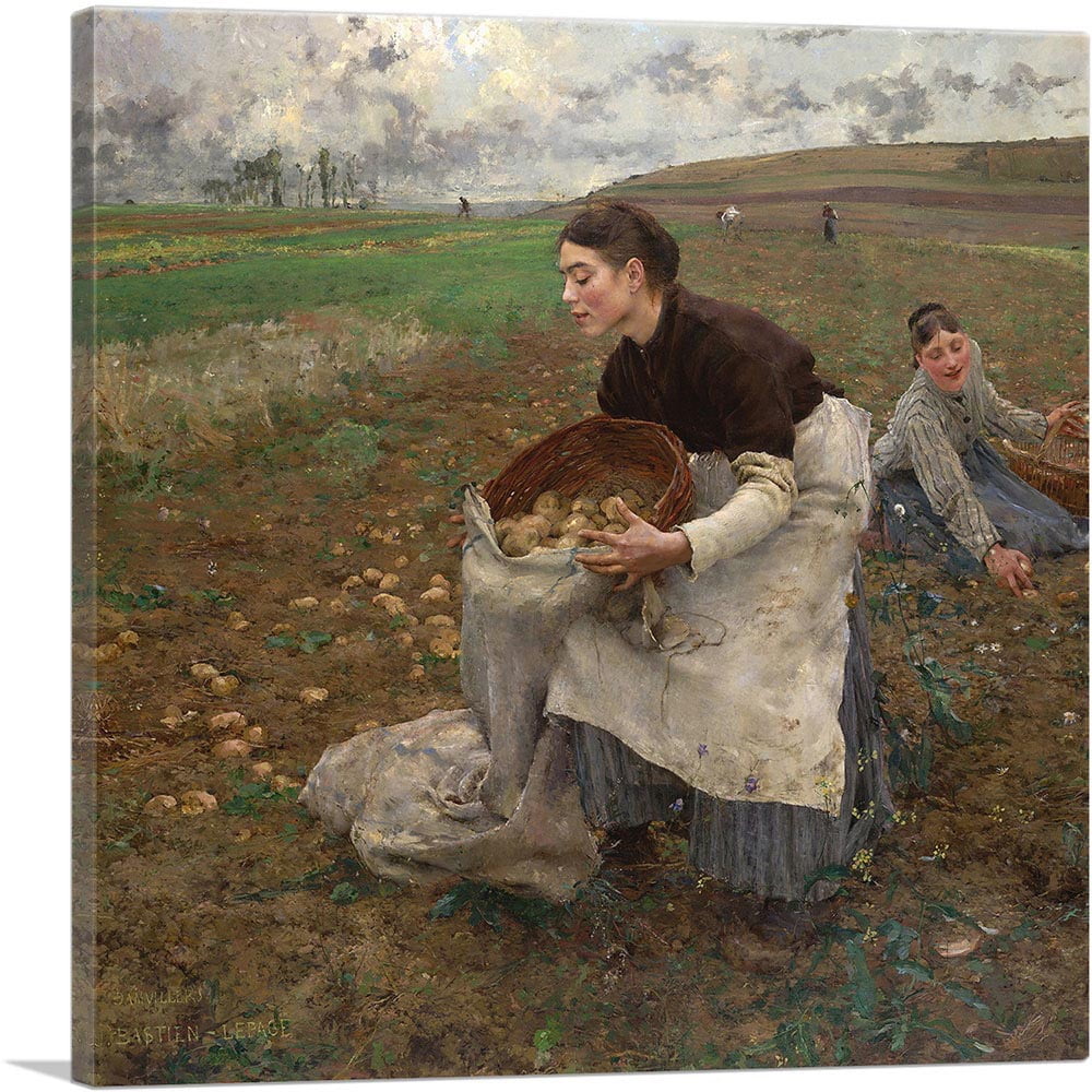 ARTCANVAS The Potato Gatherers Canvas Art Print by Jules Bastien-Lepage ...