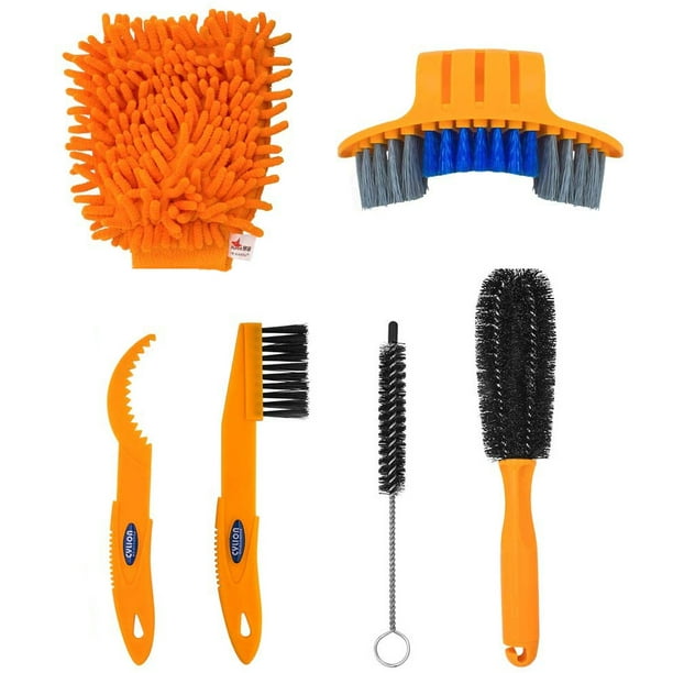 6 Bike Cleaning Tool Set, Bicycle Clean Brush Set For Bike Chain/Tire ...