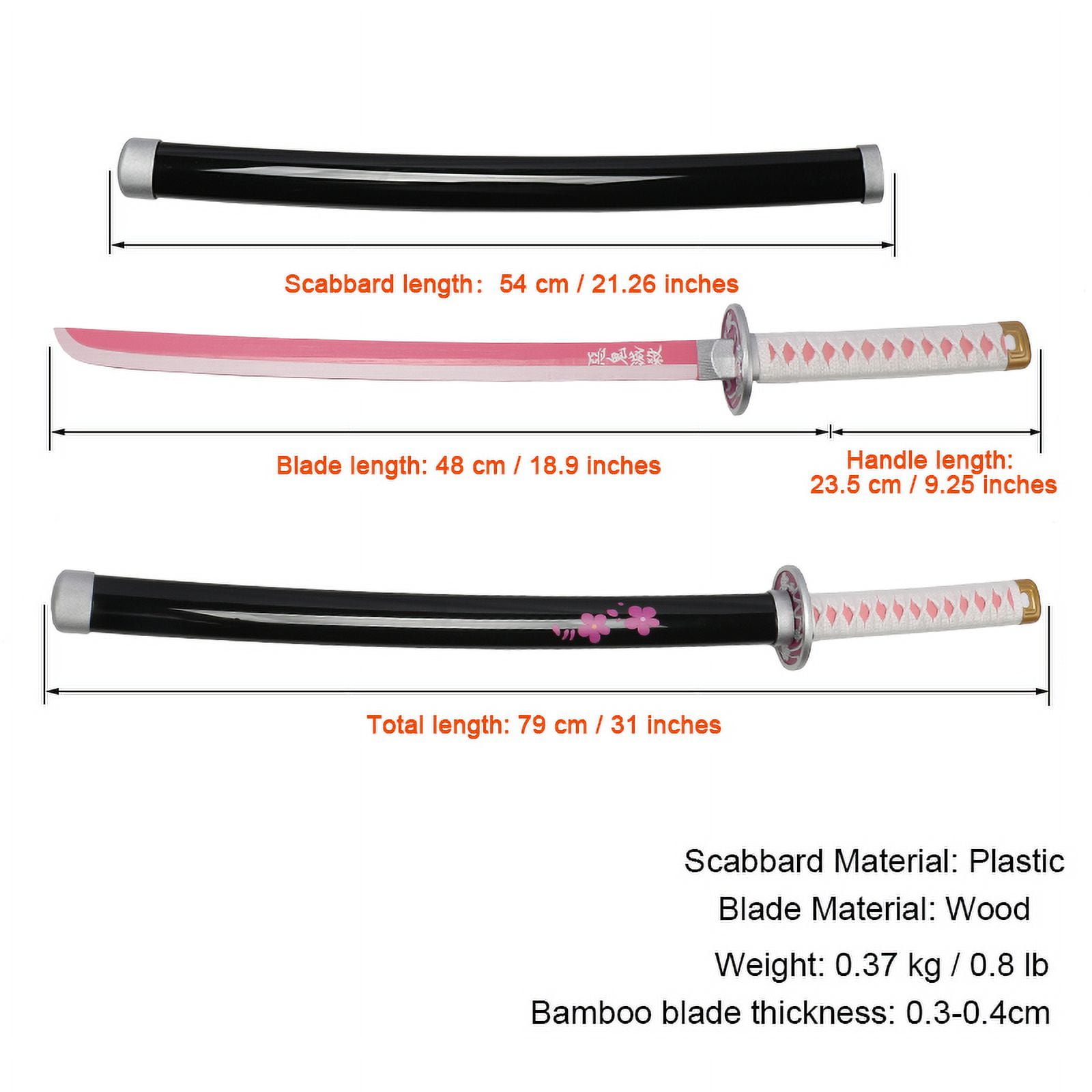 31 inches Bamboo Demon Slayer Sword Tsuyuri Kanao Nepal | Ubuy