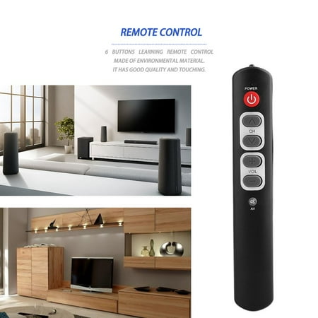 Universal 6 Keys Learning Remote Control Big Buttons for TV STB DVD ...