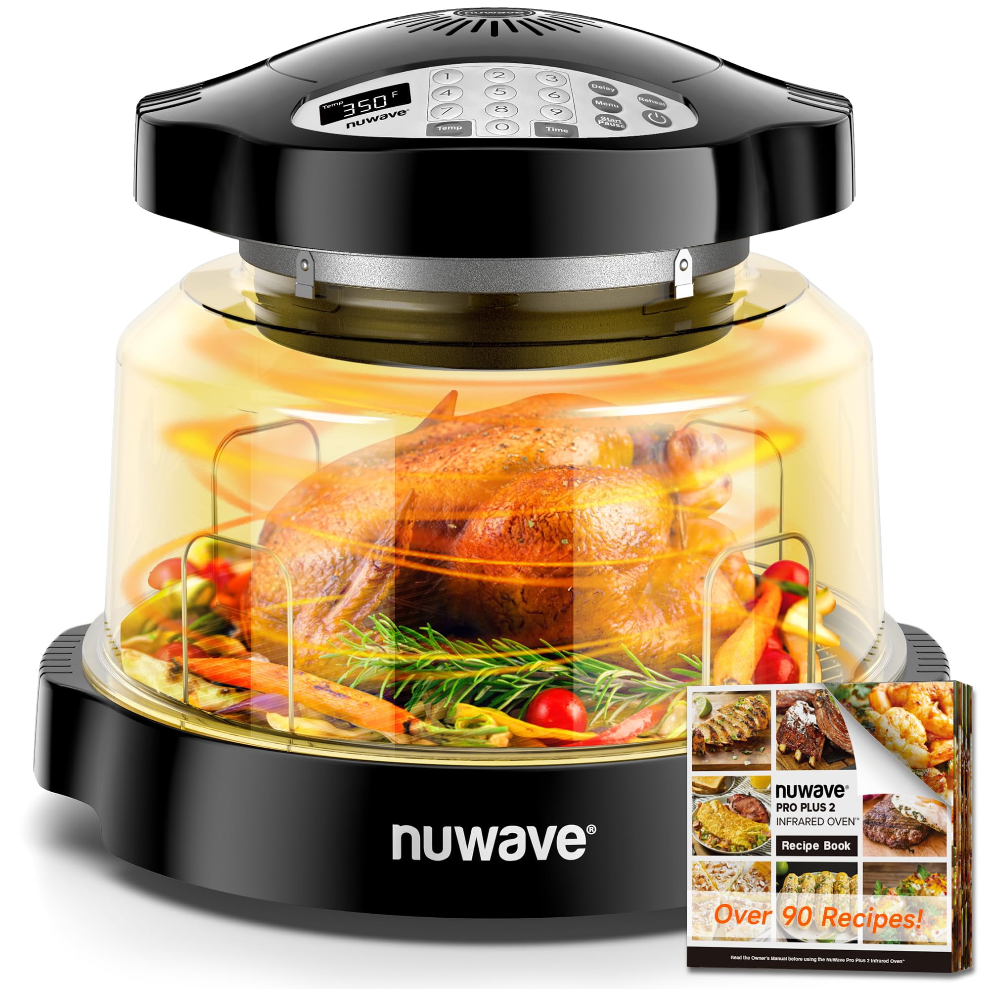 Nuwave Oven Pro Plus Air Fryer, Infra-Red Countertop, 2025 Advanced Convection, No Defrosting or ...