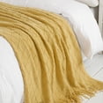 BOUINA Beige Throw Blanket 50x60 Inches Throw Textured Solid Soft Sofa ...