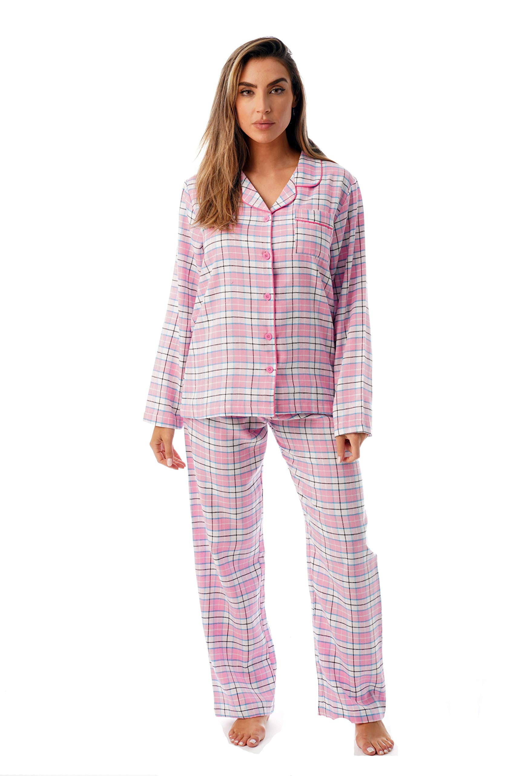 Just Love Women's Flannel Pajama Set - Cozy Long Sleeve PJ Set for ...