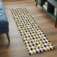 Area Rug 24×72in, Farmhouse Yellow Daisy Flower Bee Floor Carpet Living ...