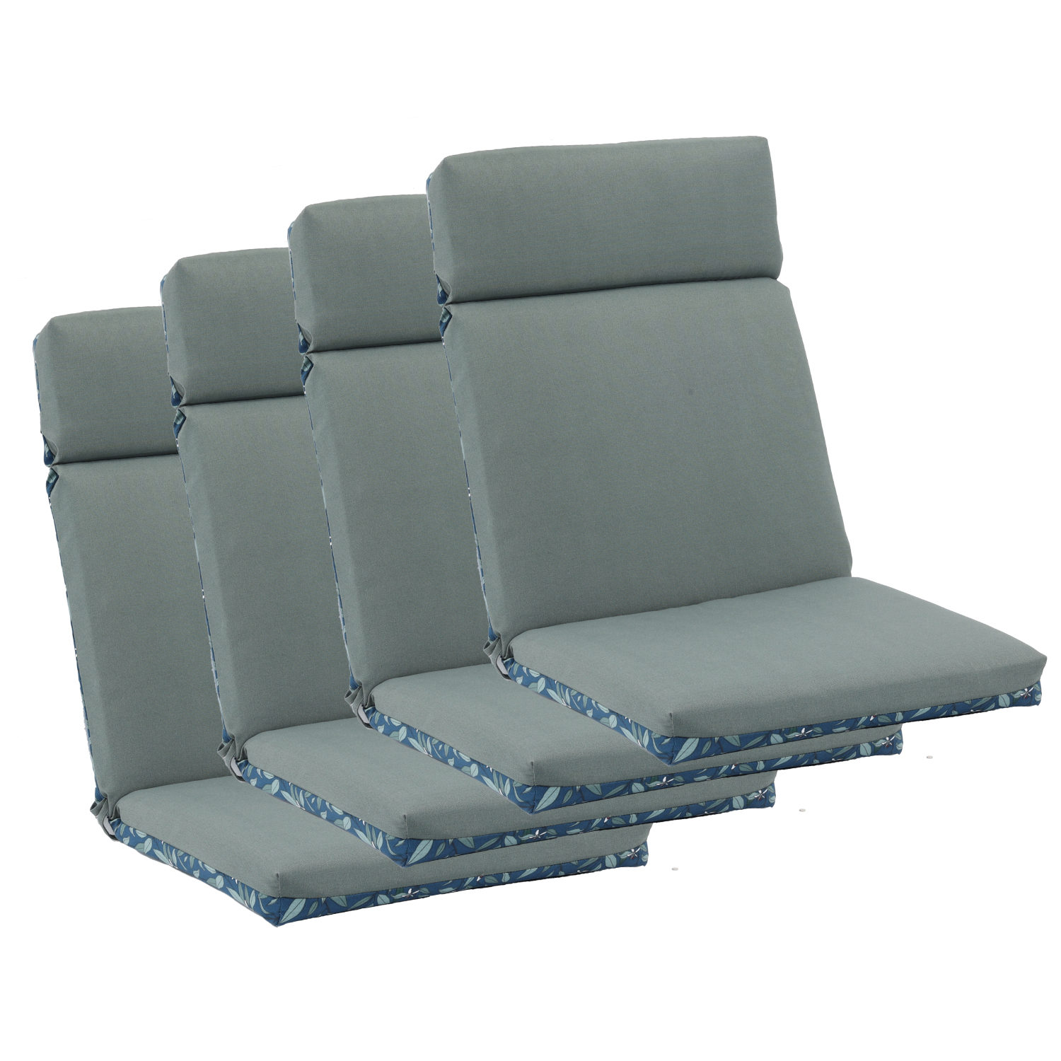 Aoodor Indoor Outdoor High Back Chair Cushions Set of 4 - Walmart.com