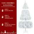 4-9ft Artificial Christmas Tree - White, Auto-Shaping Easy Setup, Metal ...