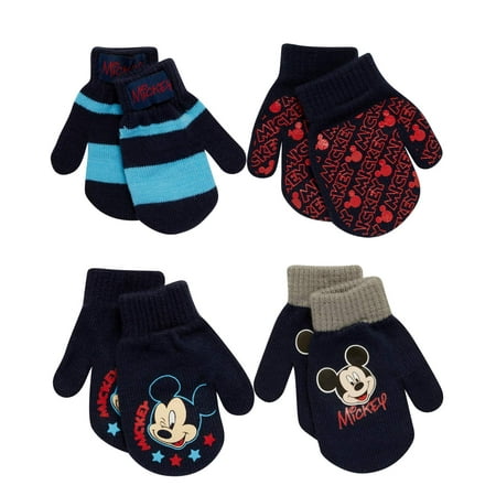 Disney Assorted Designs 4 Pair Gloves or Mittens Cold Weather Set ...