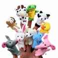 10-Piece Animal Finger Puppet Set, Soft Plush Finger Toys for Kids ...