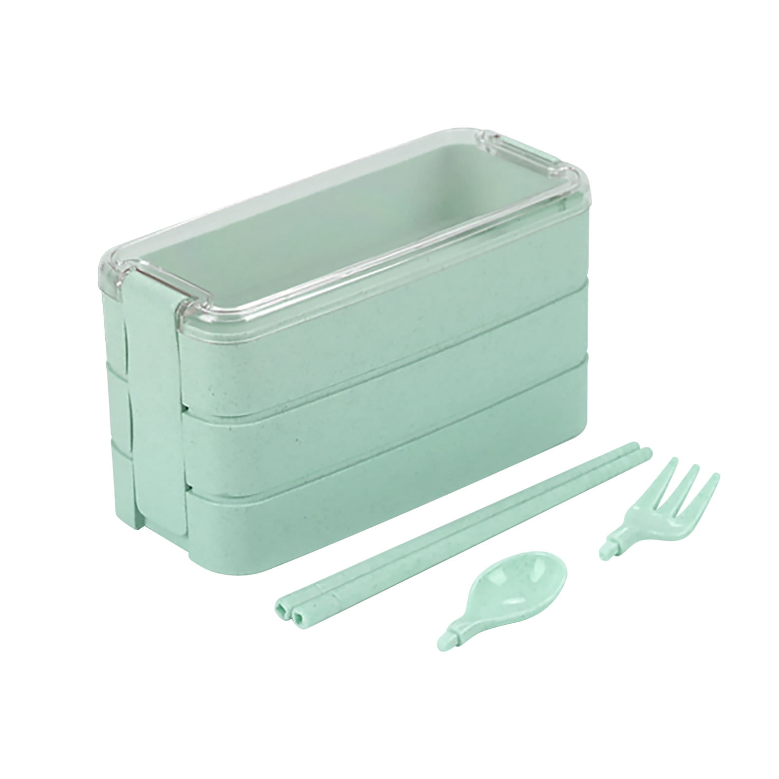 Vikakiooze Stackable Bento Box,Lunch Box Kit With Spoon & Fork, 3-In-1 ...
