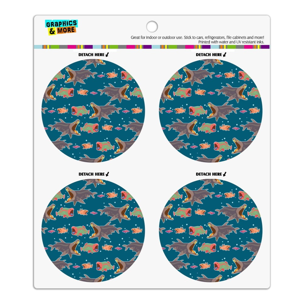 Fish Eat Fish Food Chain Pattern Refrigerator Fridge Locker Vinyl ...