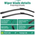 24" 21" 13" Windshield Wiper Blades Replacement for Chevy Chevrolet ...