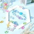 100Pcs Fish Shaped Beads Fish Ocean Beads Small Transparent Colorful ...
