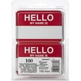 Amscan 457001 Party Name Tags, 2 1/2 x 3 1/2 inches, Red - Walmart.com