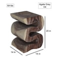 Haussmann® Wood BIG Wave Verve Accent Snake Table 14 x 14 x 20 in H ...