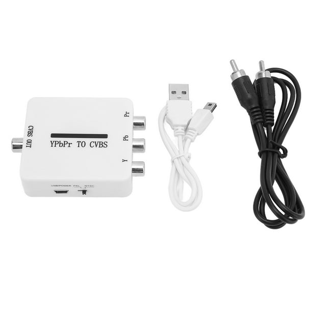 Audio Signal Adapter, YPbPr To CVBS Adapter Y Signal -300mV To 700mV USB Powered For Monitors ...