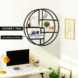 Costway Hanging Storage Shelf Round Circular Wall-Mounted 4-Tier Rack ...