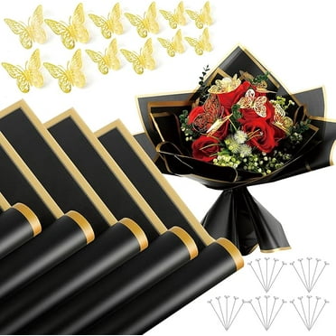 20Sheets Flower Wrapping Paper, RRF12 Waterproof Floral Bouquet ...