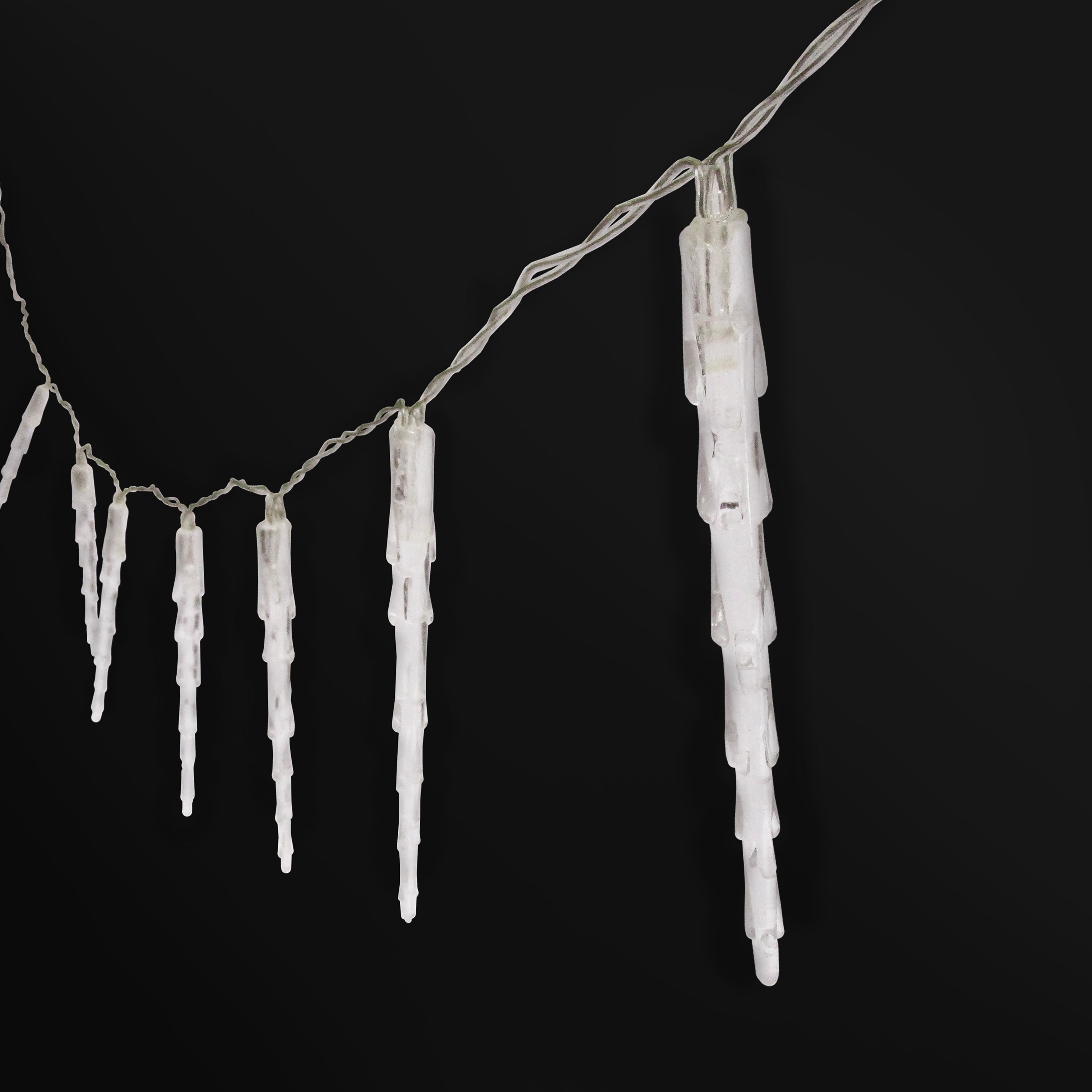 Living Luxury Set of 3 LED Icicle Christmas String Lights 42in - 42" L ...