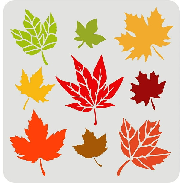 Maple Leaves Stencils Autumn Leaves Stencil Plastic Leaf Pattern ...
