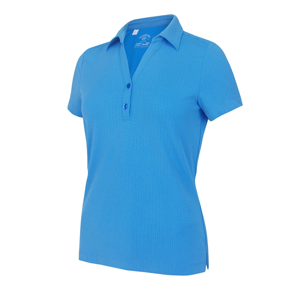 Monterey Club Women's X-Cool Collection Oval Texture Solid Golf Polo ...
