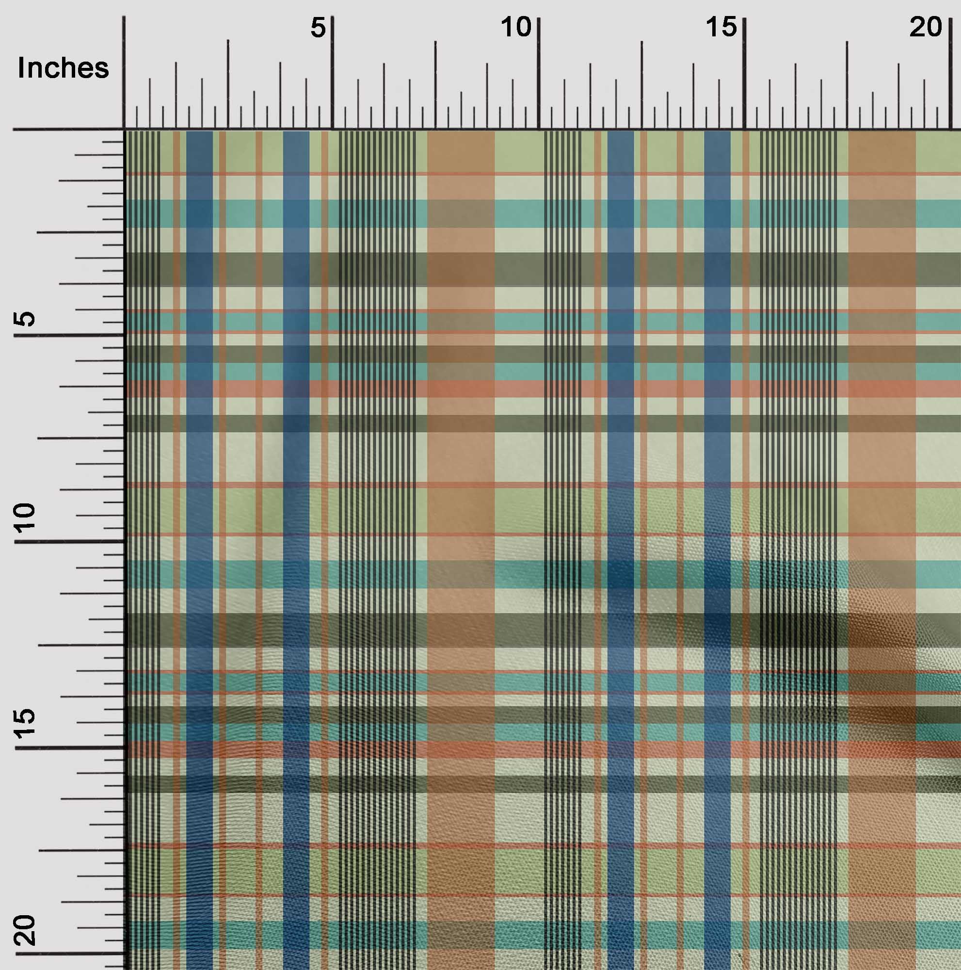 oneOone Organic Cotton Voile Fabric Madras Check Print Fabric By Yard ...
