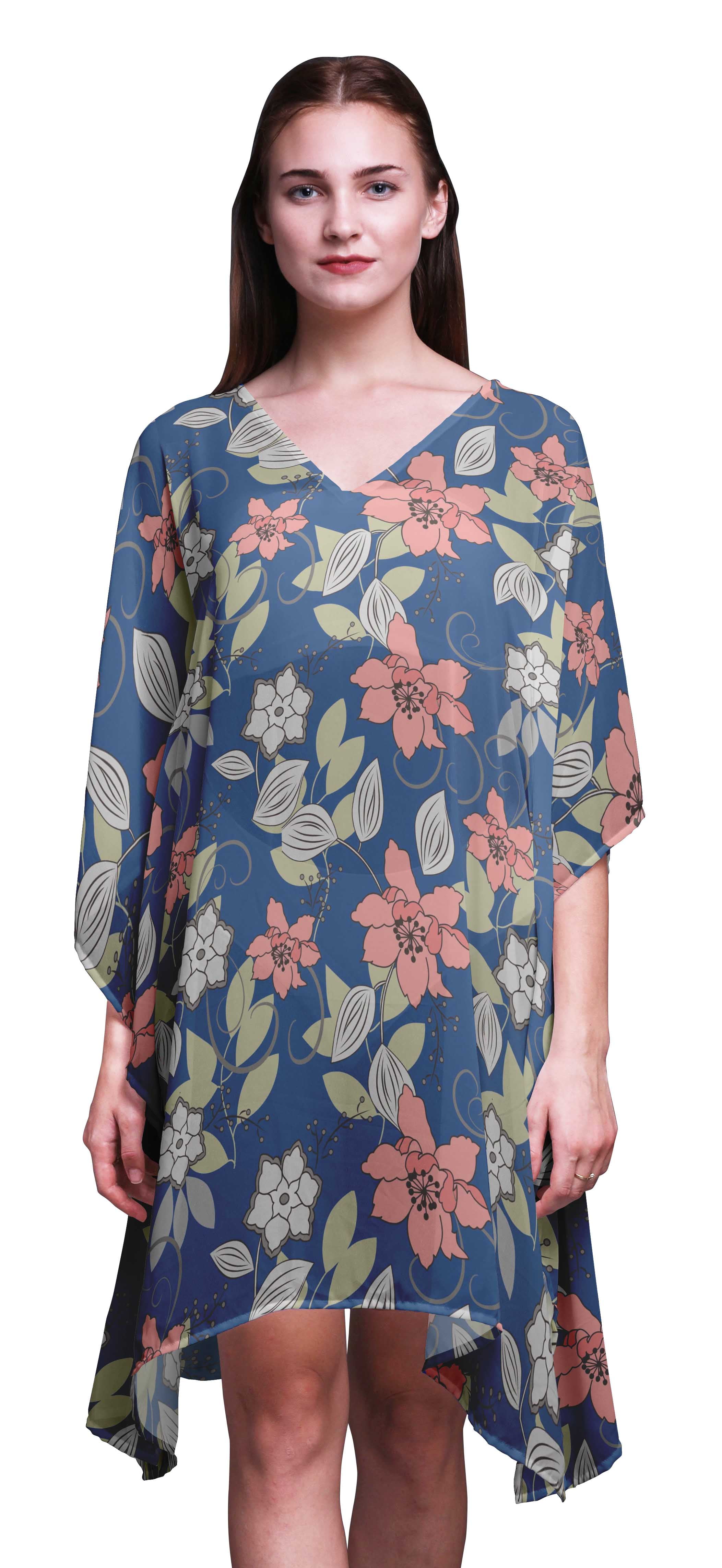 Bimba Artistic Short Caftan Midi Dress Beach Swimwear Cover up WomensÂ ...