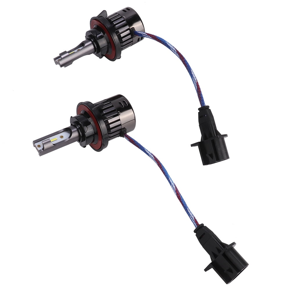 Faros LED H13 superbrillantes, par de 60 W, haz de luz blanco ...