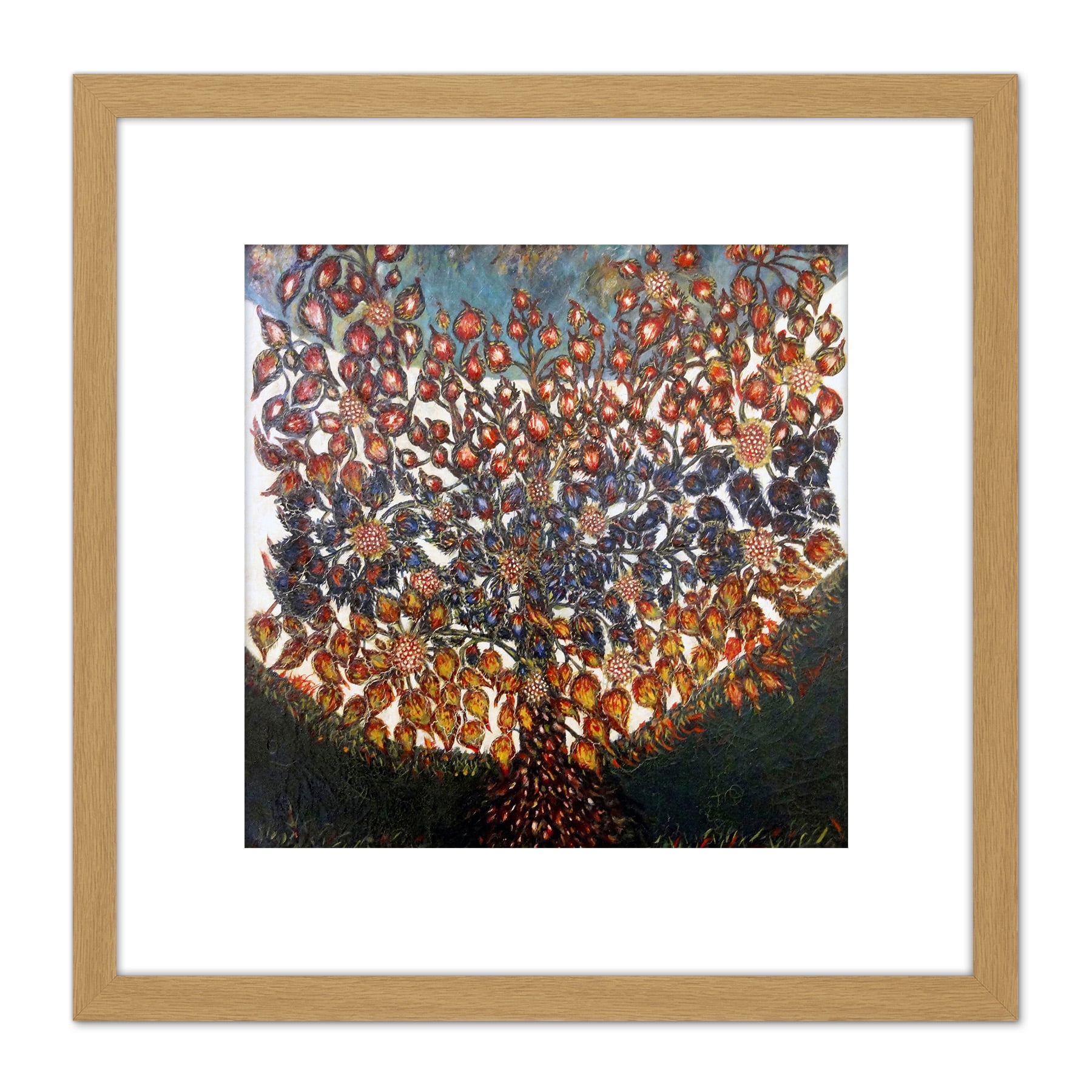 Louis Seraphine Senlis Tree Of Life Painting 8X8 Inch Square Wooden ...