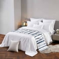 Abstract Trunk Bed Runner Twin Size Vintage Navy Tree Gradient ...