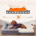 Small Pet Bed Orthopedic for Cat Dog Four-Sided Bolster Cushion with ...