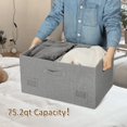 75 Quart Extra Large Decorative Storage Bins with Lids, 3 Pack Gray ...
