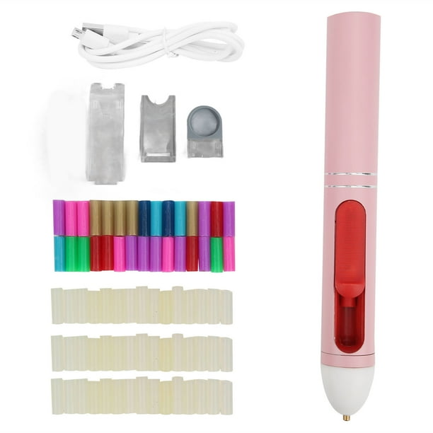 Mini Glue Gun Hot Melt Colorful Pen‑Shaped Cordless 2200mAh USB ...