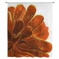 Burnt Orange Sheer Curtains 54 Inch Length, Light Filtering Voile ...