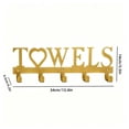 13.4 Inch Gold Towel Rack for Bathroom Wall, Rustproof Metal 5-Hook ...